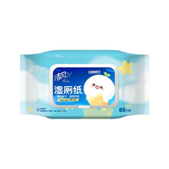 Qingfeng Panda Wet Toilet Paper - Family Pack of 80 Pieces for Gentle ...