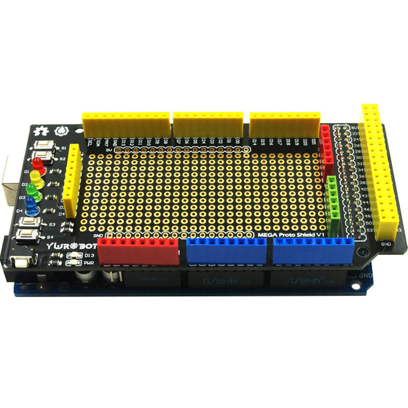 บอร์ดขยายต้นแบบ Arduino Mega 2560 - เข้ากันได้กับ Breadboard