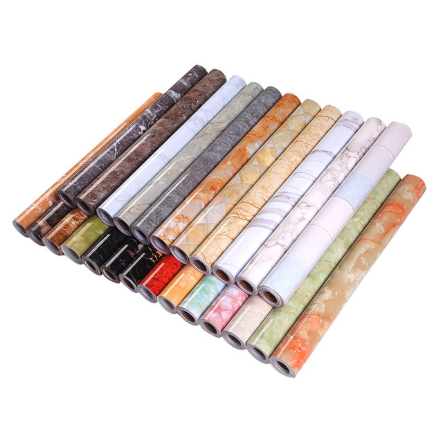 Self -stick wallpaper 10 meters waterproof marble pattern kitchen oil ...
