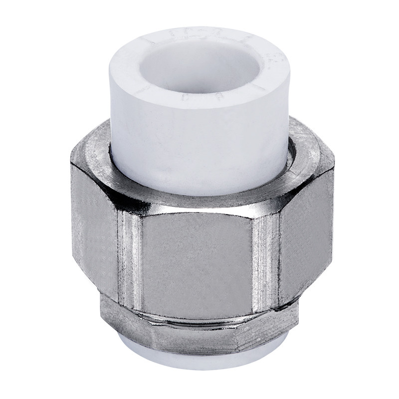 Prémiové PPR dvojhlavé pohyblivé tvarovky - 32mm (1 palec) s měděným spojem