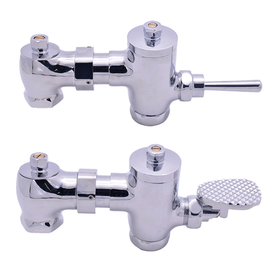 Faucet Swordsman Horizontal Hand Press Toilet Flush Valve - Manual ...