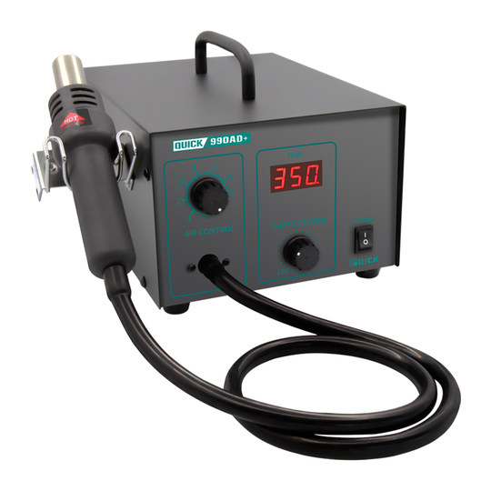 QUICK快克990AD热风枪工业智能无铅热风拆焊返修台恒温手机维修