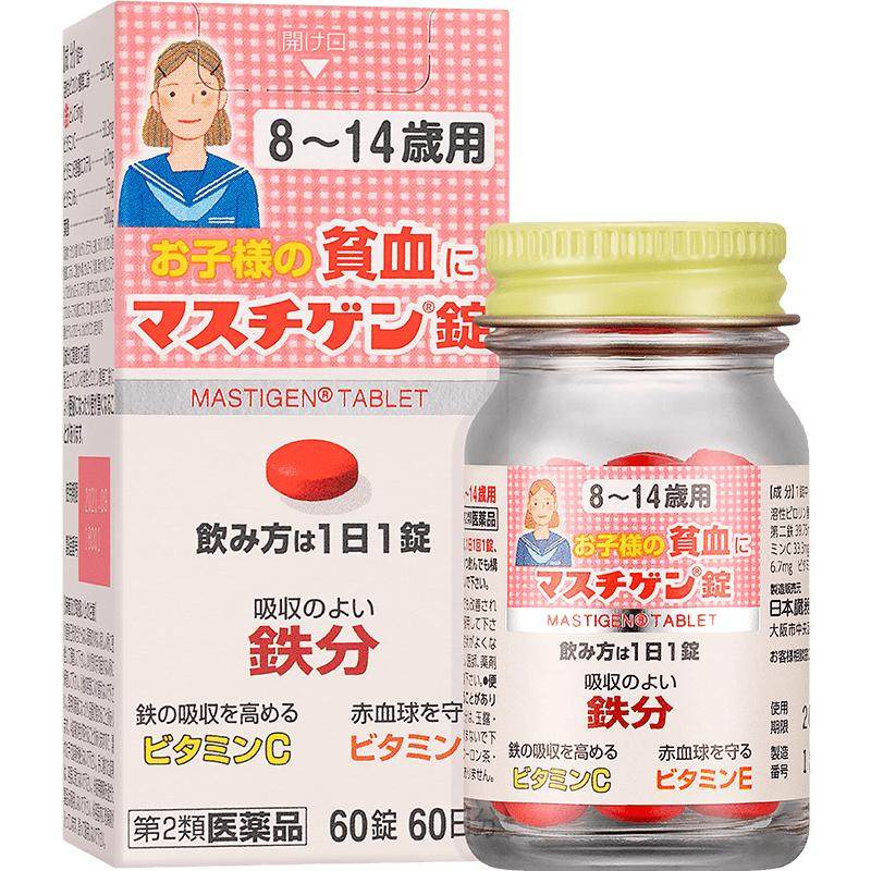 Japan Organ Pharma Pediatric Iron & Blood Tablets - 60 Count