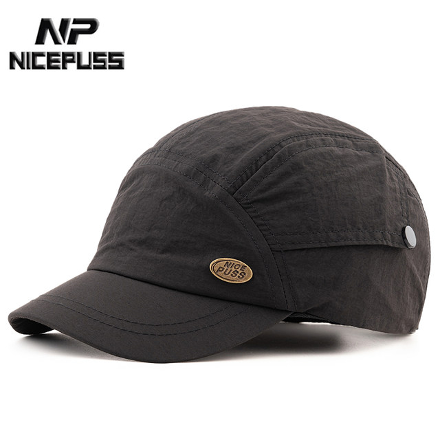 Short hat brim hat Men's summer breathable short tongue baseball cap ...