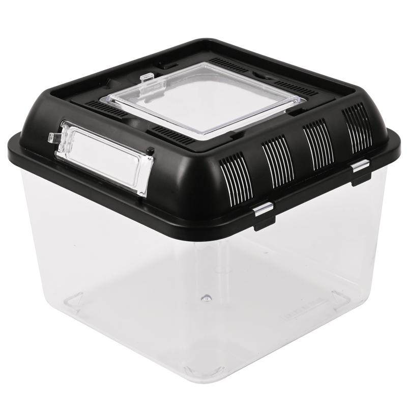 Acrylic Reptile Breeding Box with Lid for Turtle, Horned Frog, Crab ...
