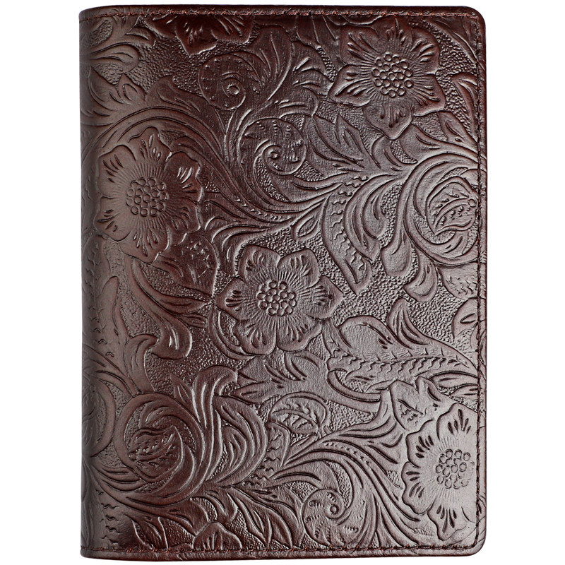 Van Gogh Leather Birth Certificate Cover - Floral Cowhide Protector