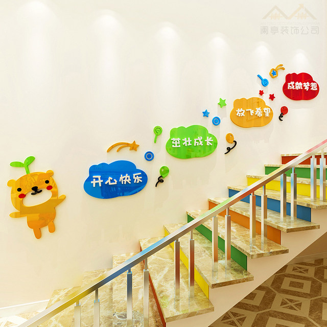 Educational training institution wall decoration layout tutoring class ...