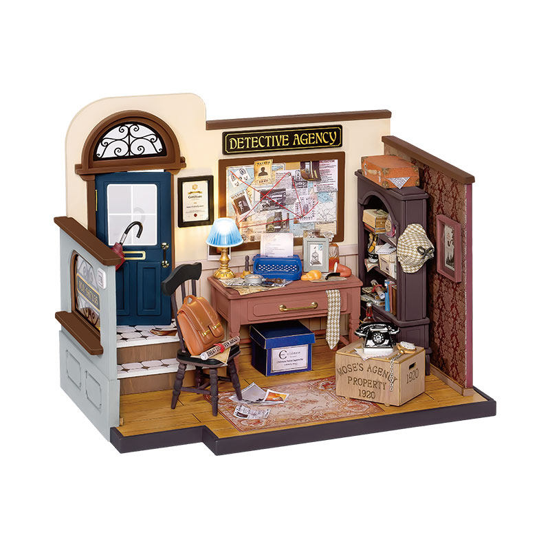 Rolife Ruolai DIY Handmade Hut Moss Detective Agency Model Graduation Gift