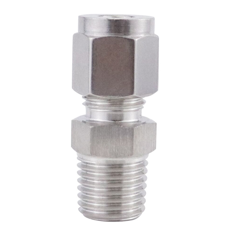 304 Stainless Steel Double Ferrule Type Straight-Through Terminal Joint ...