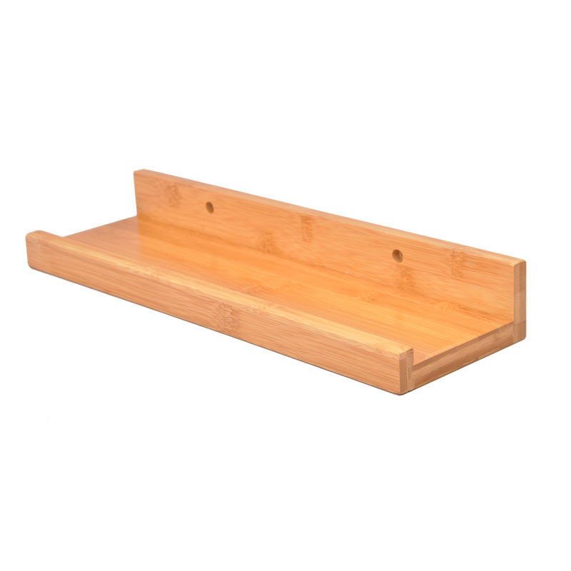 Solid Wood Bamboo Wall Rack Decorative Shelf