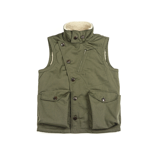 Vintameri Men's Winter Warm Pilot Vest - Waterproof Polyester Cotton Blend