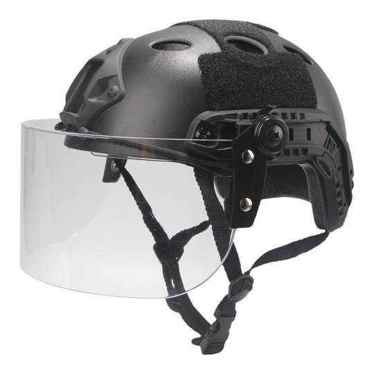 Lightweight Tactical Helmet with PC Goggles - Ideal for Outdoor Activities