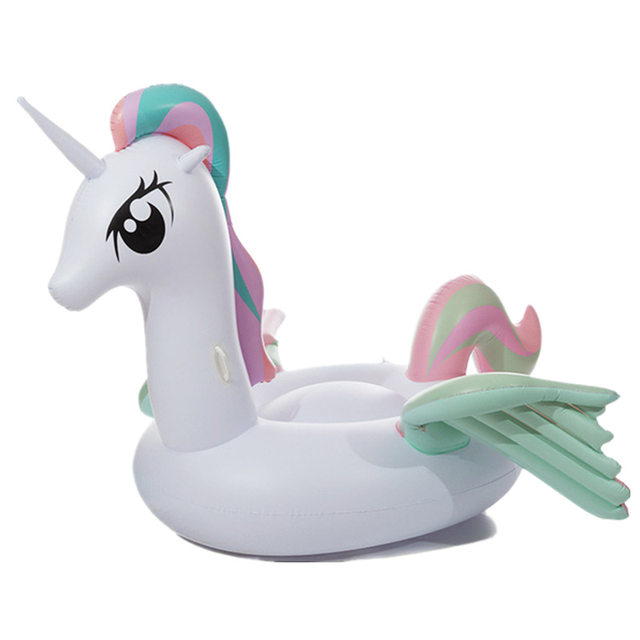 Internet celebrity photo inflatable colorful winged unicorn mount ...