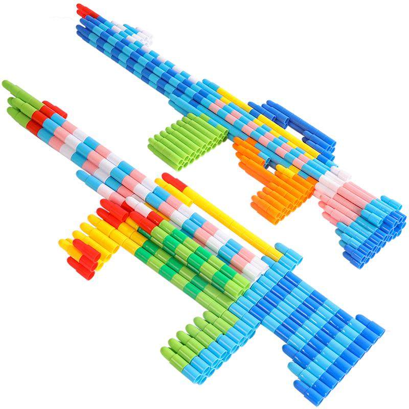 Children's Plastic Spelling Rocket Bullet Building Blocks Educational ...
