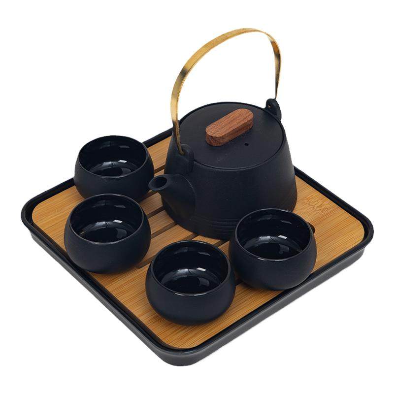 Ocean Rough Pottery Tea Set | Teapot, Tea Cup, Tea Table, Small Tea ...