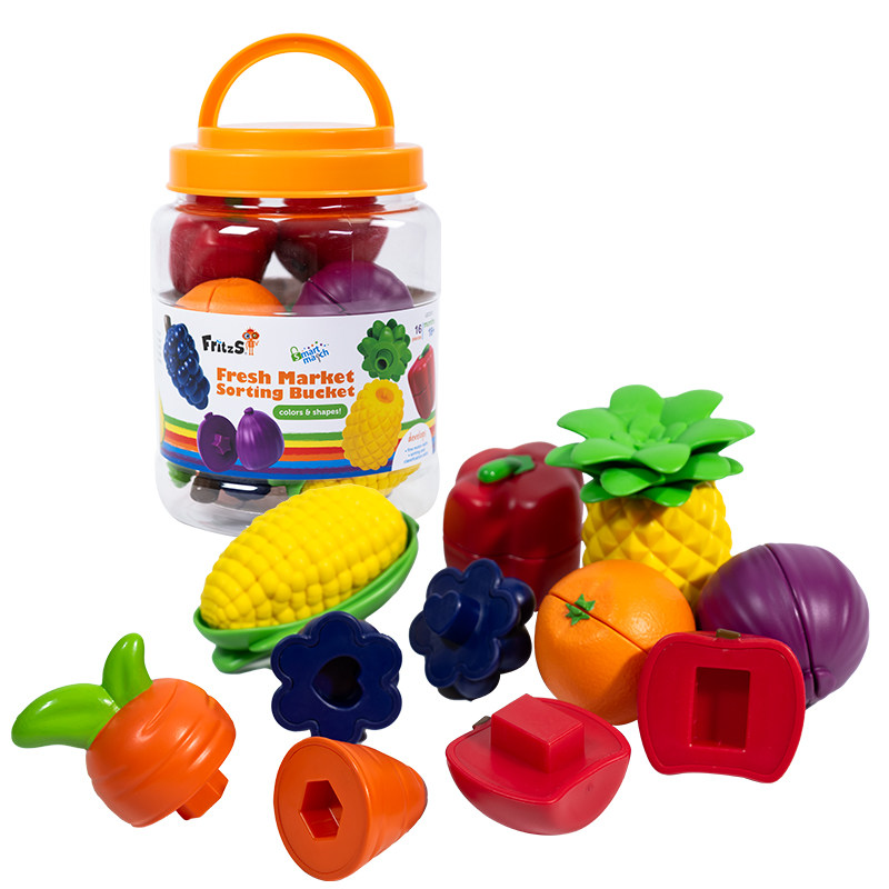 Fritz's Children's Fruit and Vegetable Matching Toys - Color Shape ...
