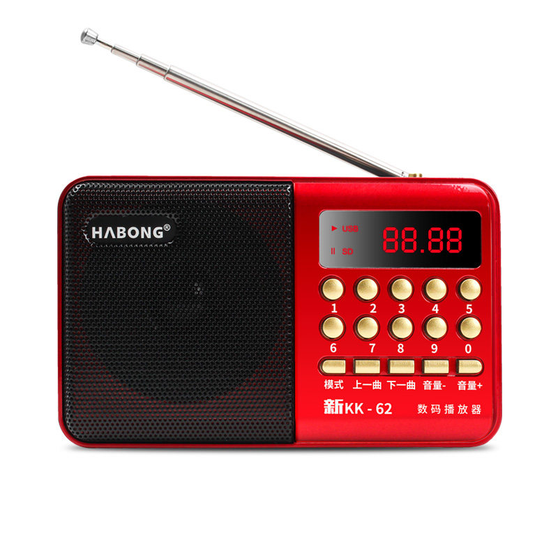 Radio Portátil Habong L-62 con Tarjeta TF y Reproducción USB