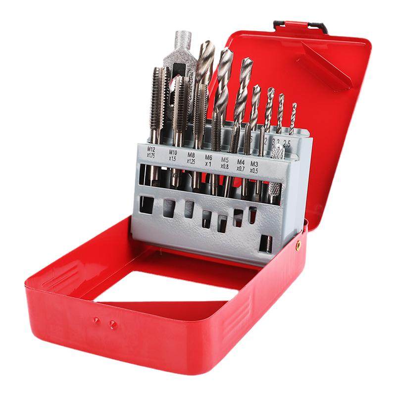Tap Drill Bit Set - Metric Tap Die Combination with Hand Tap Wrench