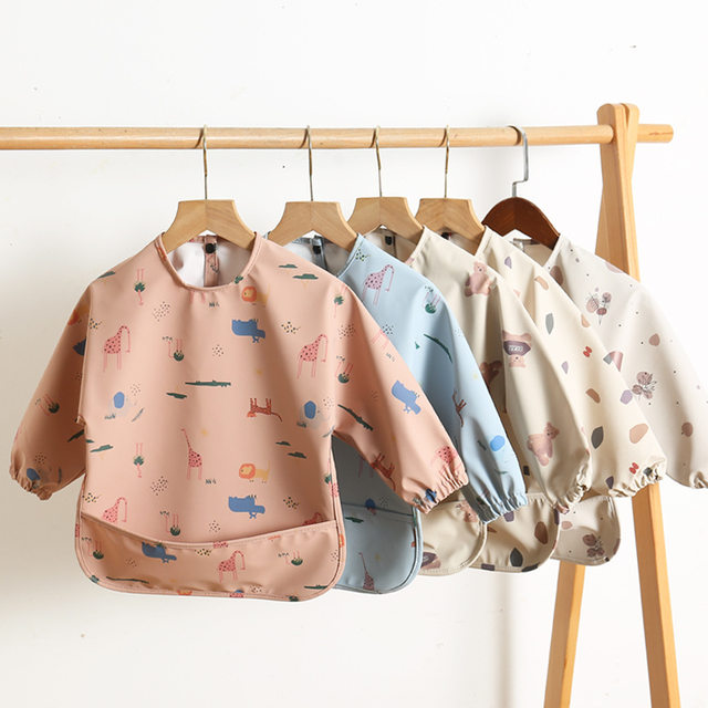 Export to Denmark baby food supplement smock baby eating bib waterproof ...