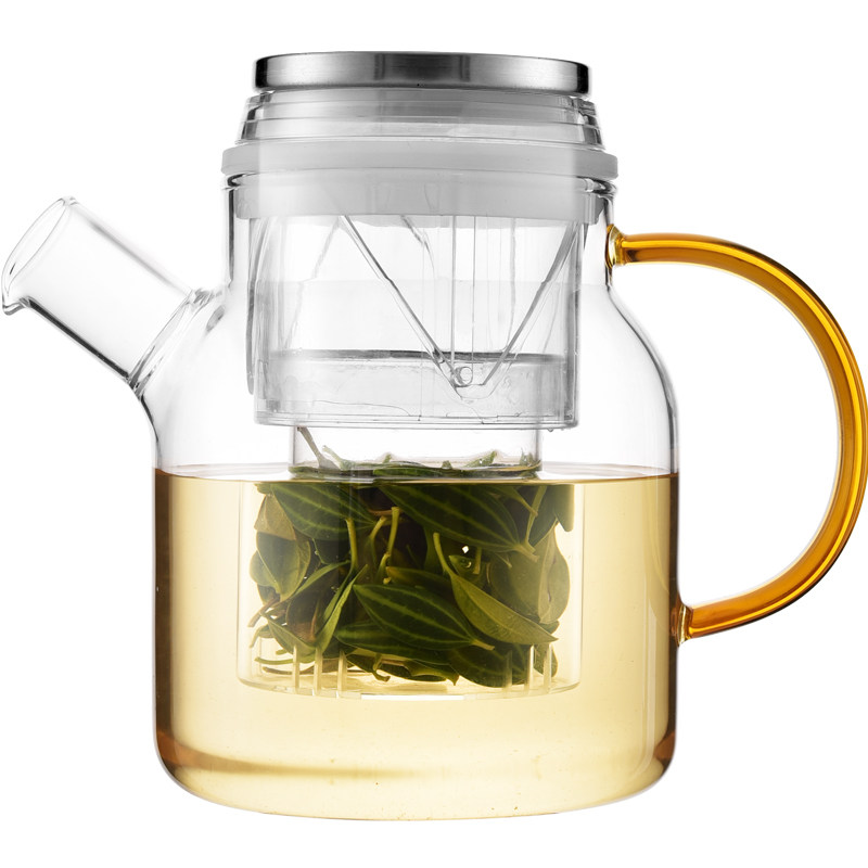 Elegant Large-Capacity Glass Teapot with Rotating Lift Filter and High ...