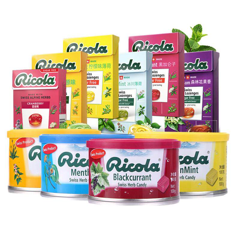Ricola Throat Lozenge Candy with Lemon and Mint Flavors Imported from ...