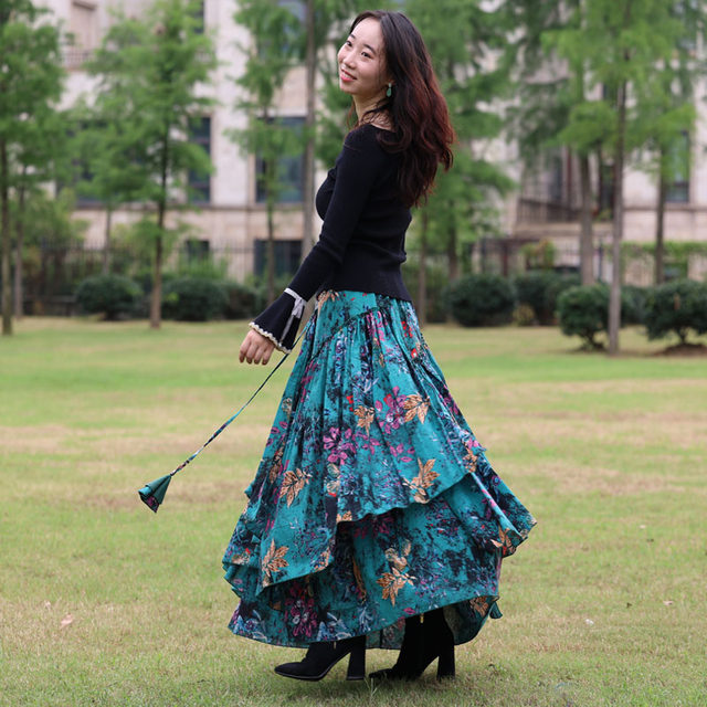 Genuine women's ethnic wind cotton natrine color commute dancing ...