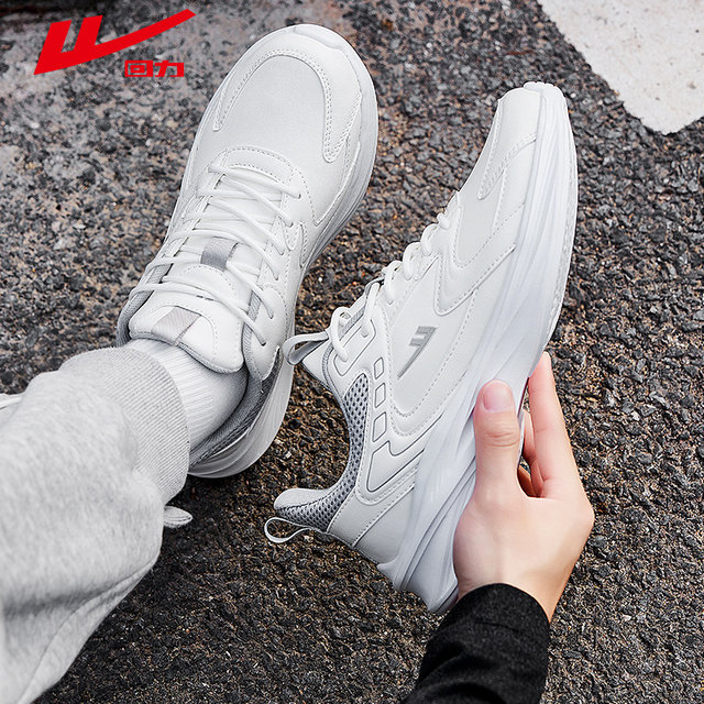 Returning men's shoes autumn and winter leather sneakers new youth ...