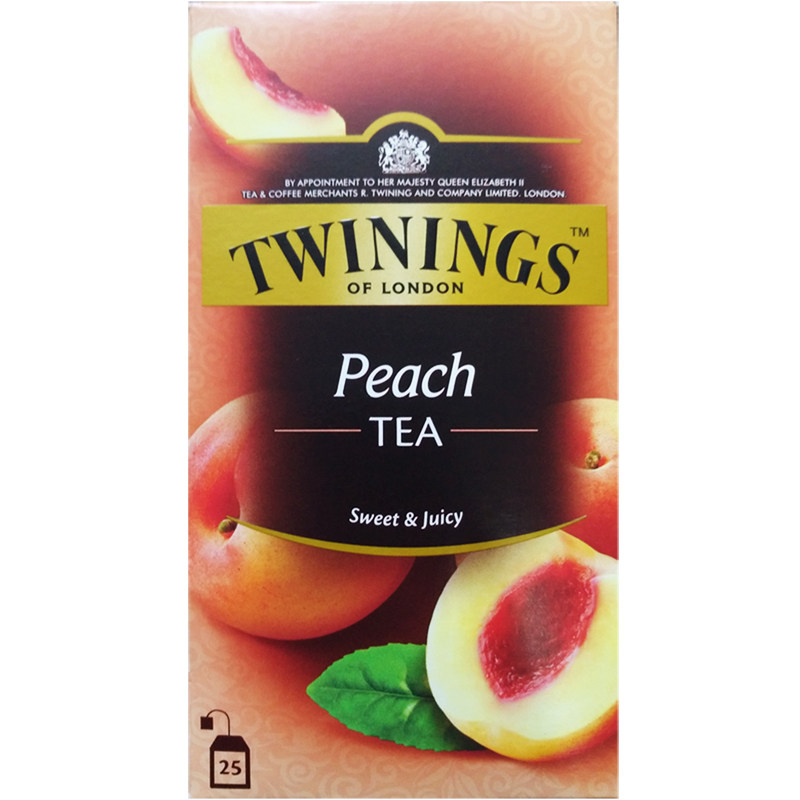 British Twinings Peach Black Tea Fruit Tea Bag - Optional