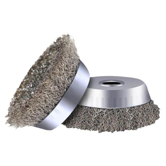 แปรงลวดสแตนเลส Wanchang ขนาด 4 นิ้ว สำหรับเครื่องเจียร