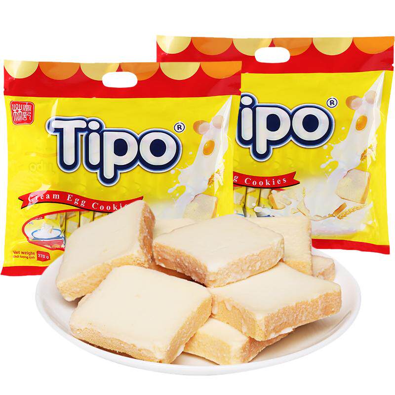 Tipo Vietnam Imported Original Rusk Biscuits 270g*2 Bags of Casual Snacks