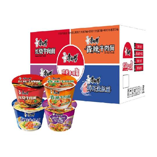 Master Kong Instant Noodles Classic Bucket Braised + Spicy Mixed 4 ...