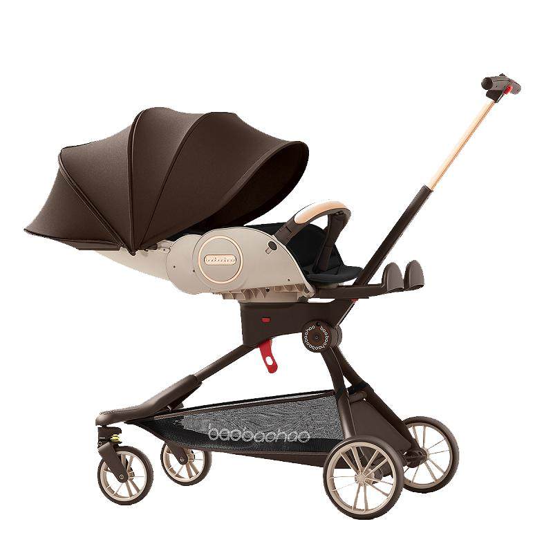 Foldable High-View Baby Stroller with Multiple Functions
