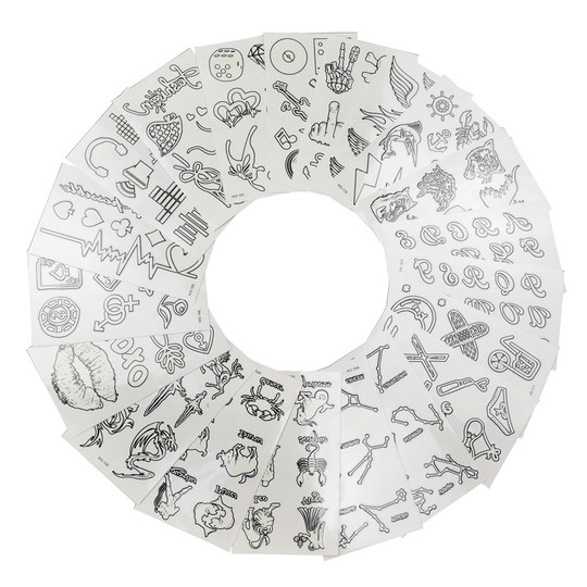 Luminous Tattoo Stickers Nightclub Music Fluorescent Birthday Party ...