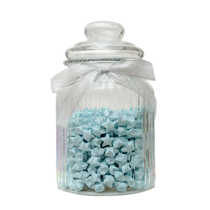 Lucky Star Wishing Bottle - Transparente Glasdekorationsflasche