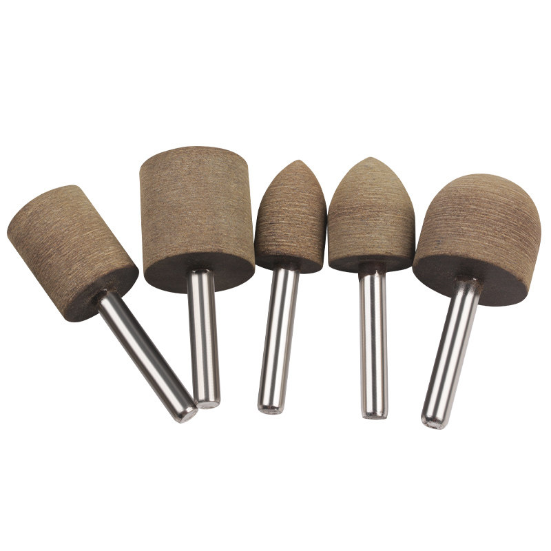 6mm Handle Cowhide Grinding Head 25mm Cylindrical Rubber Sand Grinding ...