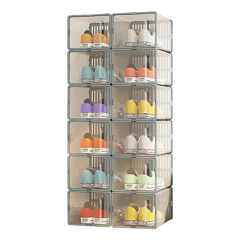 Happy Fish Transparent Shoe Box - Folding Shoe Storage Cabinet