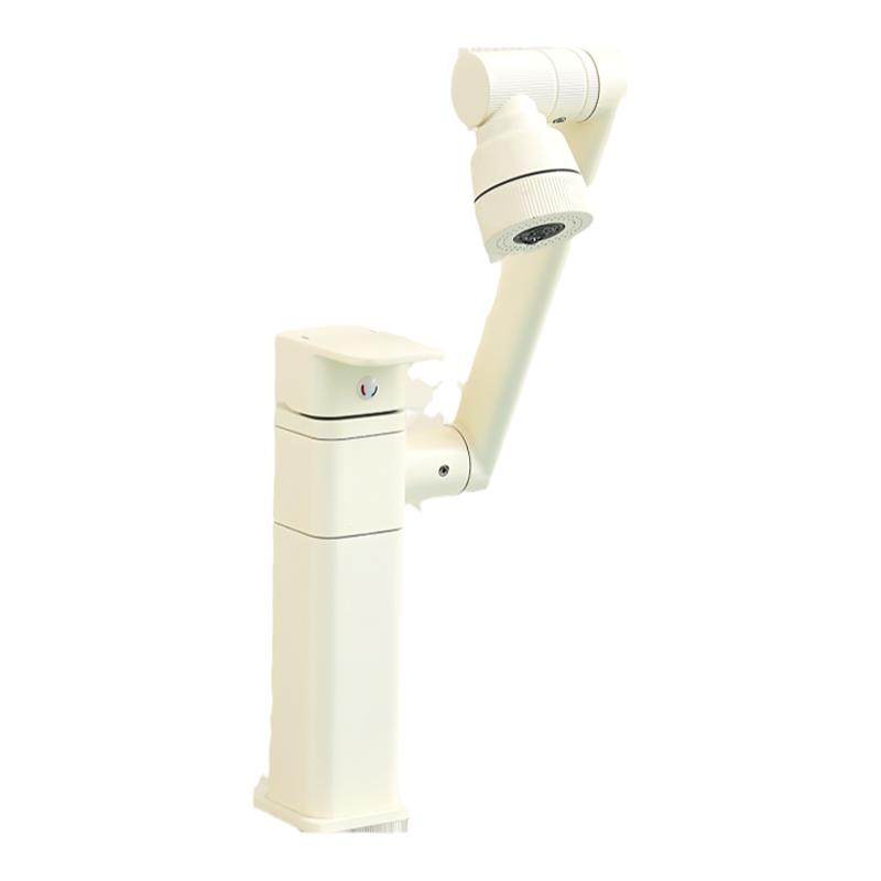 Cream Style White Universal Faucet - Hot and Cold Faucet for Household ...