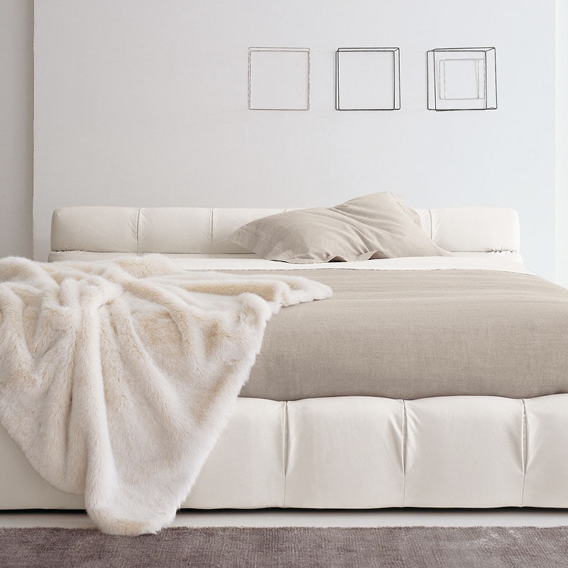 [USD 3362.86] Finnish Puffer Bed Master Bedroom Leather Cloud Floor Bed ...