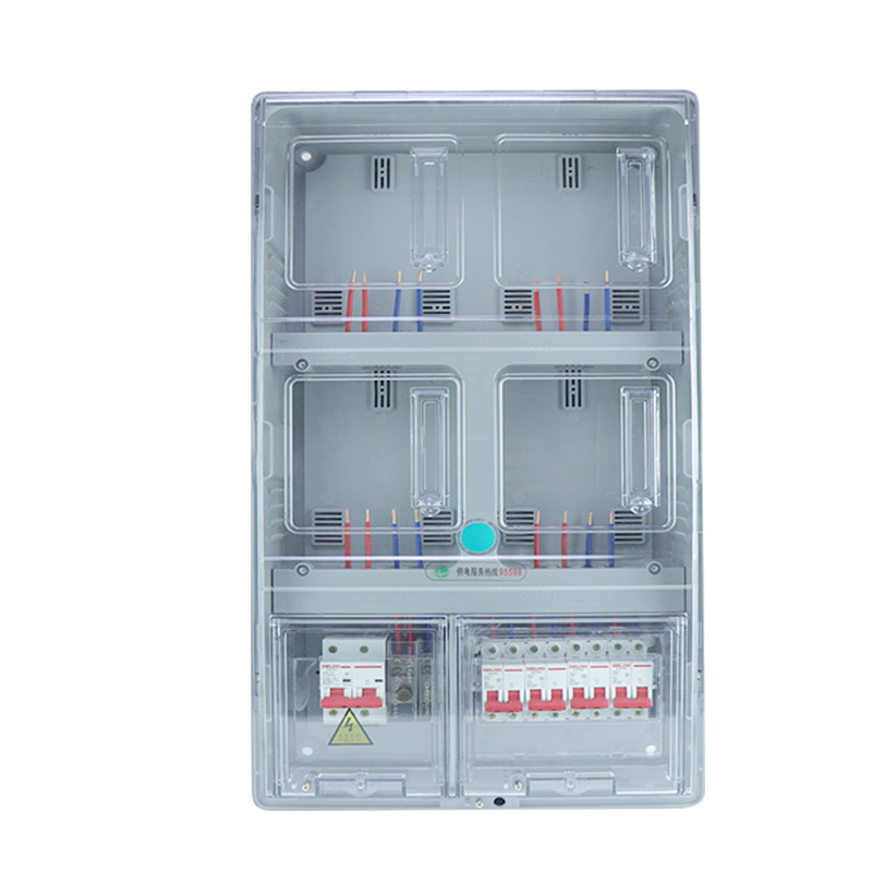 Electric Meter Box for 4 Households, Transparent Plastic Box, Surface ...