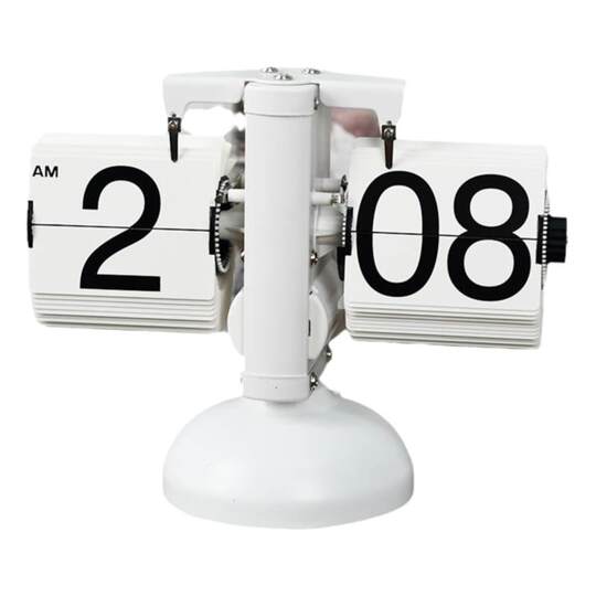 European-Style Page-Turning Clock - Digital Desk Alarm Clock for ...