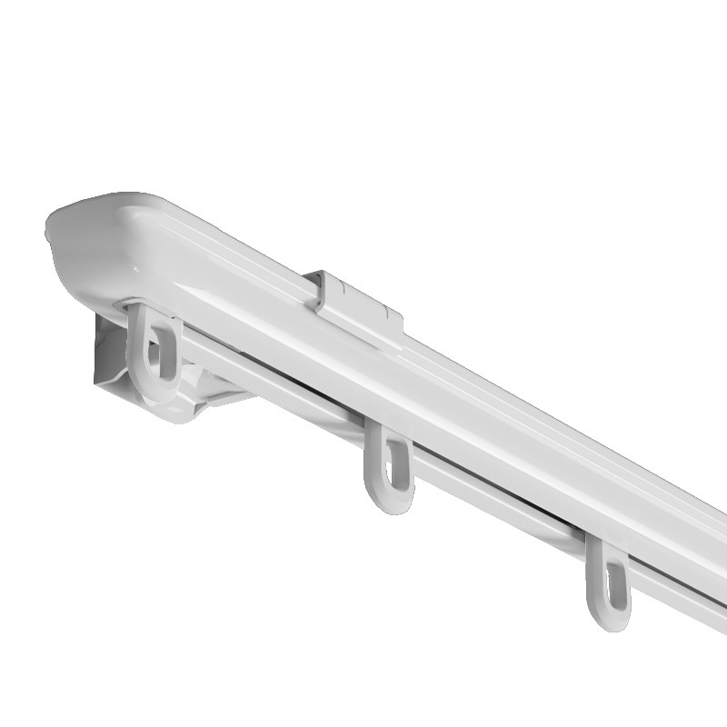 Retractable Curtain Track with Silent Slide Rail Guide, Top-Mounted and ...