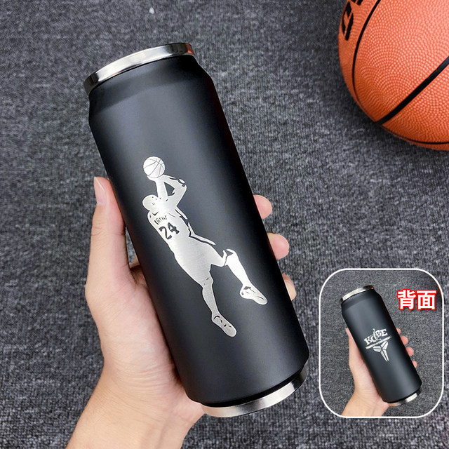 Creative can thermos cup NBA basketball star Kobe James Coke male student sports water cup ...