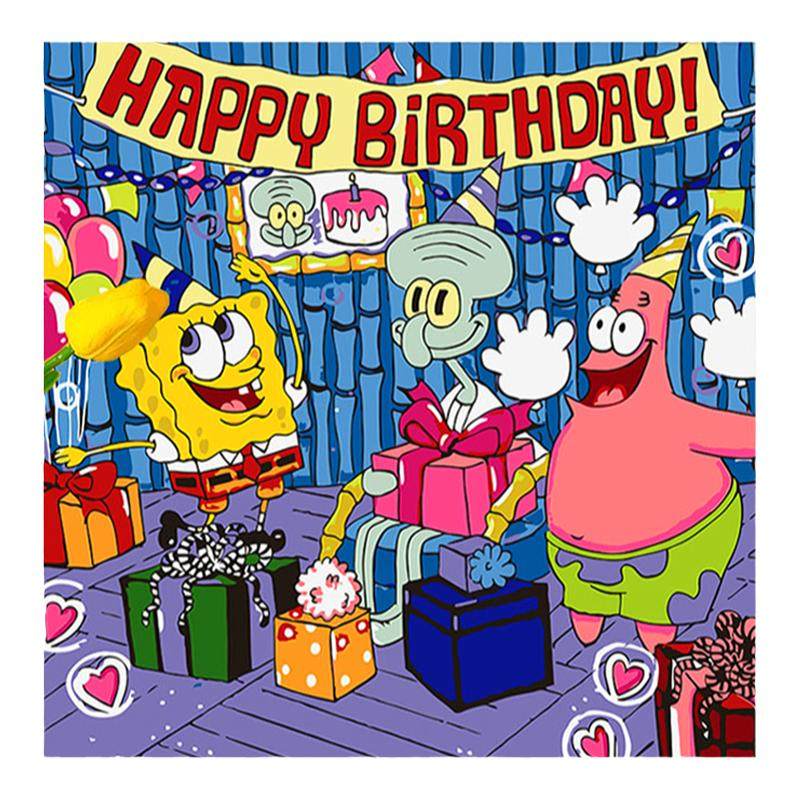 Spongebob Squarepants DIY Digital Oil Painting Kit for Birthday Party