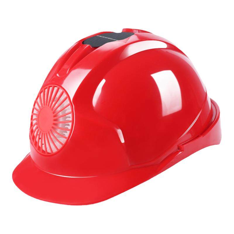 Air Conditioning Safety Helmet Solar Rechargeable Helmet Summer Work ...