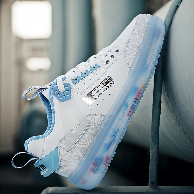 Sneeper men's spring bone white ice blue niche design student tide ...