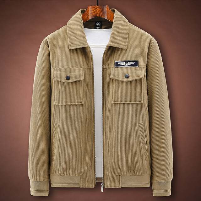 Cordon -cord puffy jacket Men's spring and autumn multi -bag ...