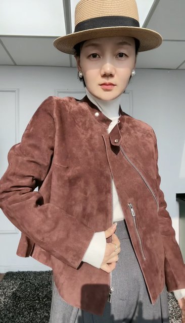 Autumn and Winter Meirad French retro sheep anti -velvet women's short ...