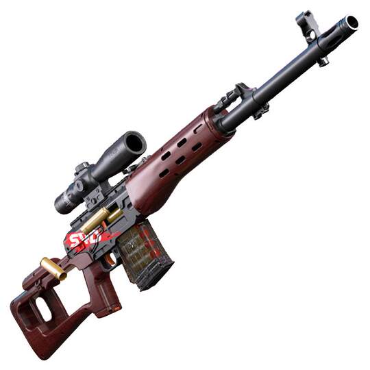 Grote simulatie svd shell ejection soft bullet gun - sniper-model