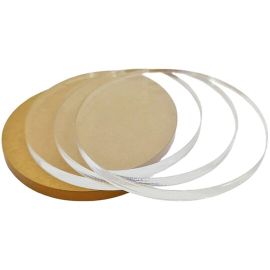 Custom-Made Transparent Acrylic Disc Plexiglass Plate with Round Base ...
