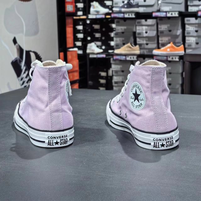 Converse spring new light purple women's high-top lightweight ...